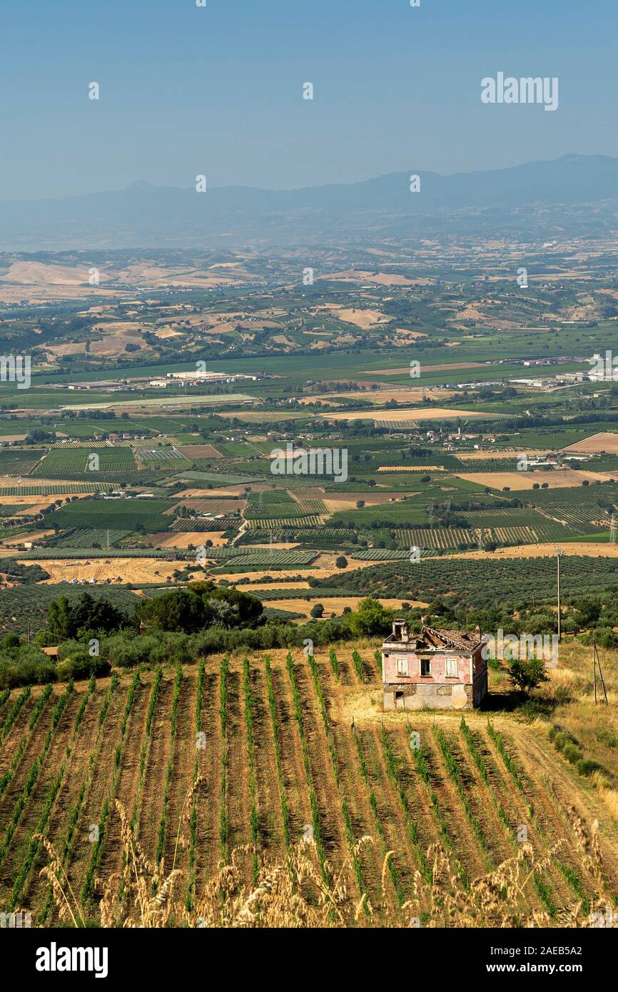 Mountain landscape at summer in Calabria, Italy, near Castrovillari and ...