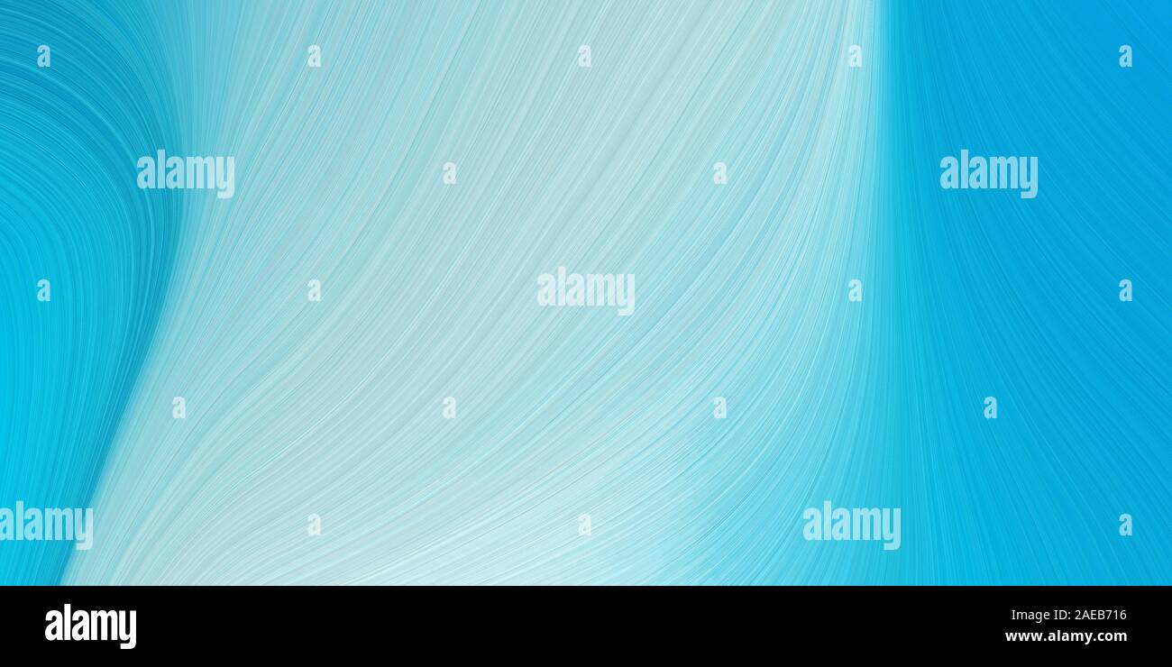 smooth swirl waves background design with light blue, dark turquoise ...
