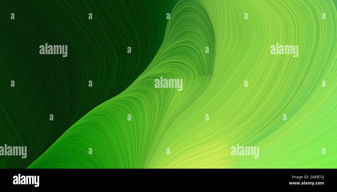 modern curvy waves background design with moderate green, very dark ...