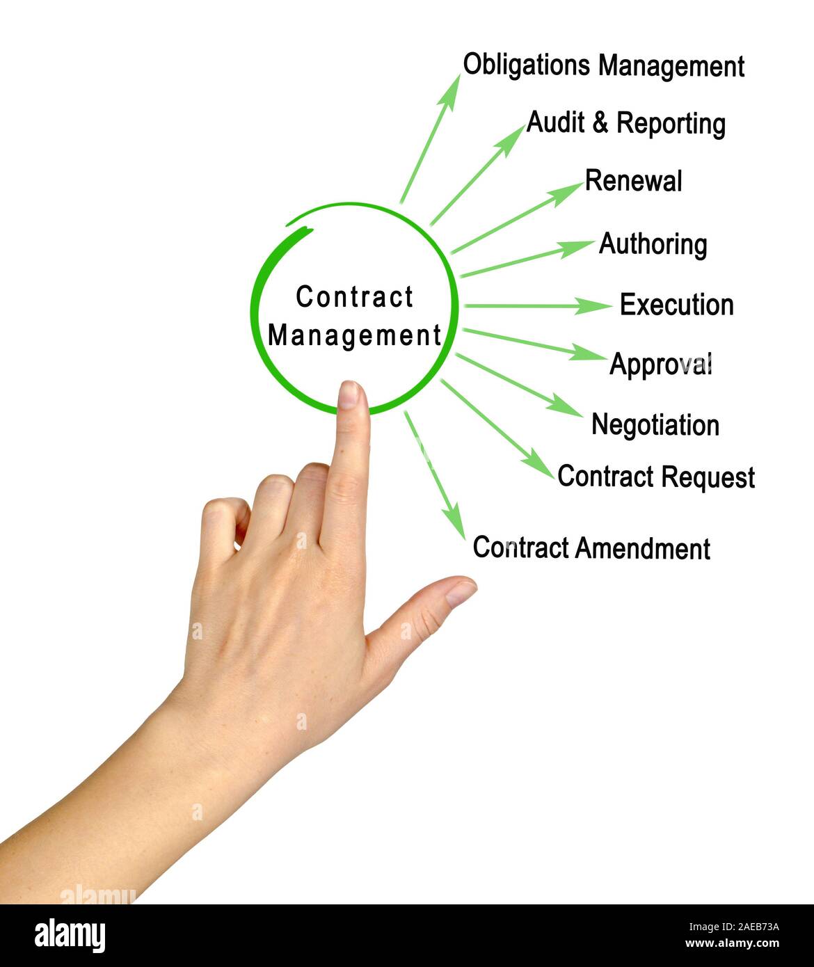Diagram of Contract Management Stock Photo - Alamy