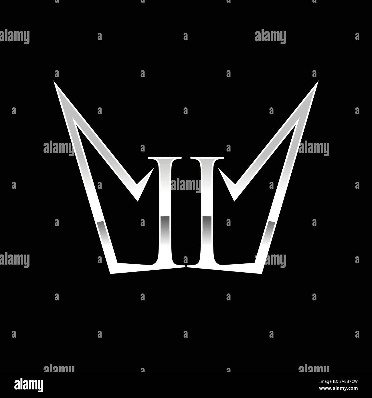 Letter II Crown Shape Vector Symbol Graphic Logo Design Template Stock ...