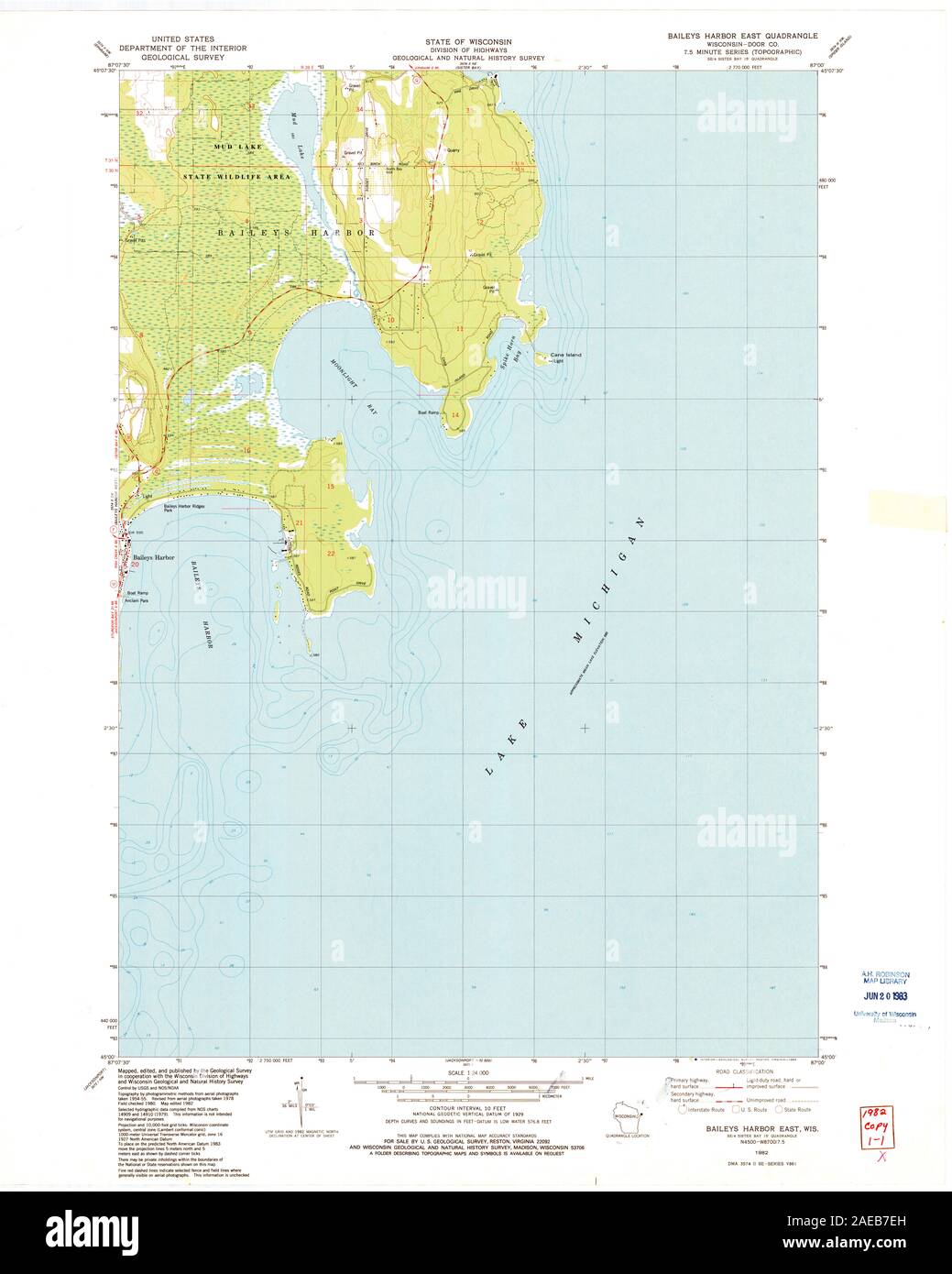 Map of baileys harbor hi-res stock photography and images - Alamy