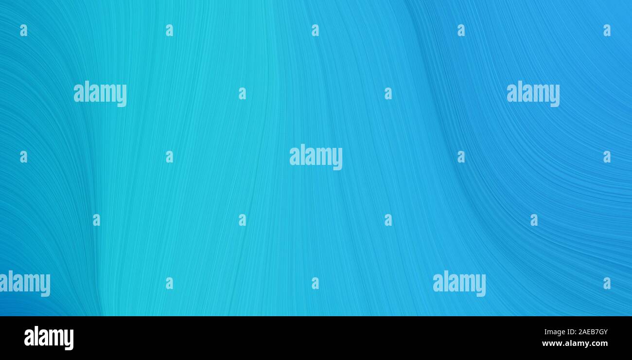 smooth swirl waves background design with dark turquoise, turquoise and ...