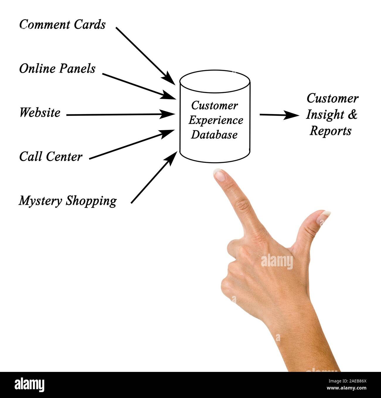 Diagram of Customer Experience Database Stock Photo - Alamy