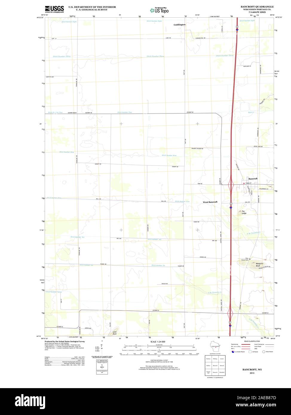 Map of bancroft Cut Out Stock Images & Pictures - Alamy