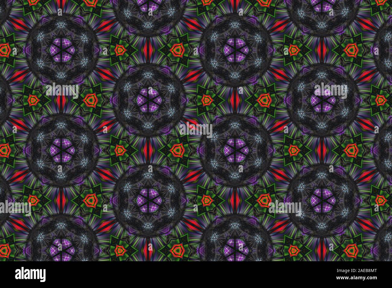 Abstract illustration beautiful colorful pattern of symmetrical ...