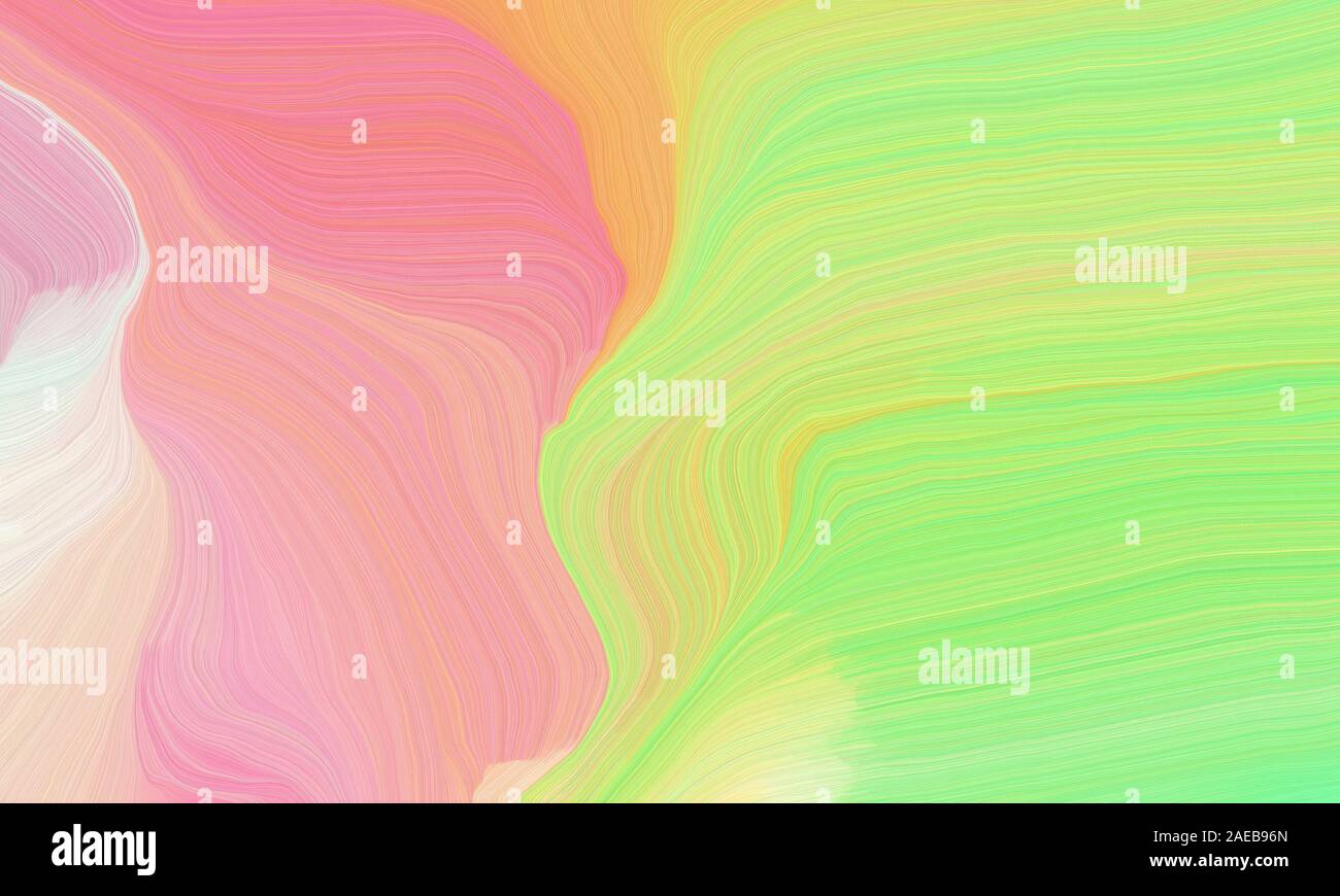 abstract waves illustration with khaki, baby pink and light coral color ...