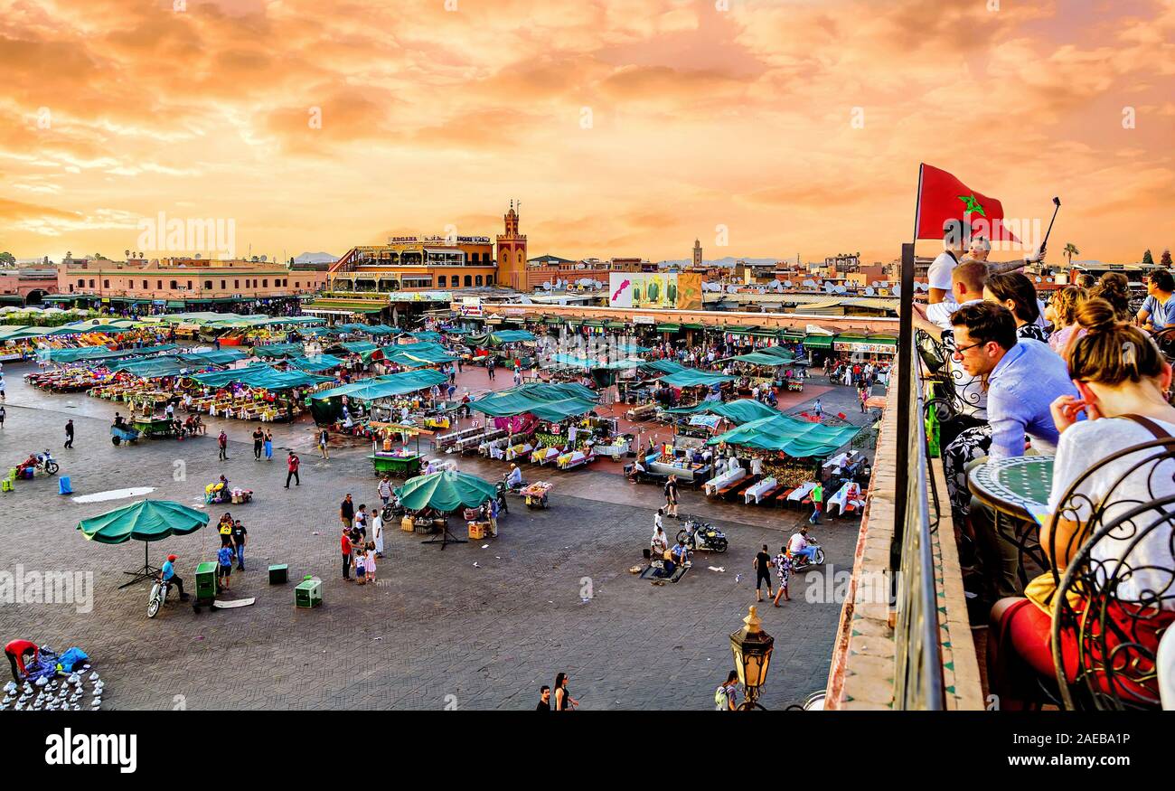 Famous moroccan square hi-res stock photography and images - Alamy