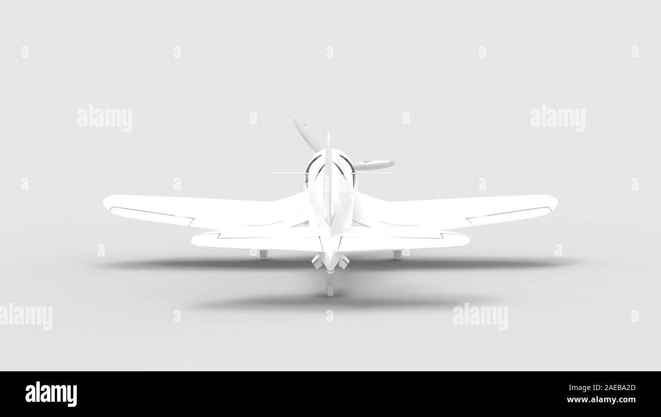 3d rendering of war world 2 fighter airplane isolated in studio ...