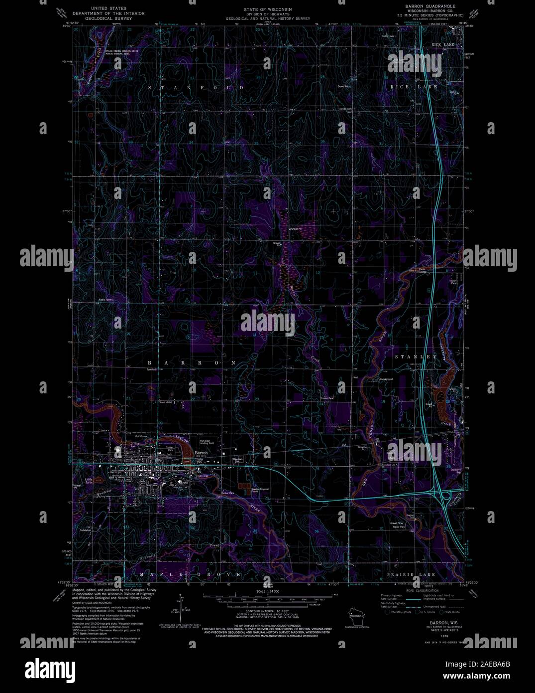 Map of barron hi-res stock photography and images - Alamy