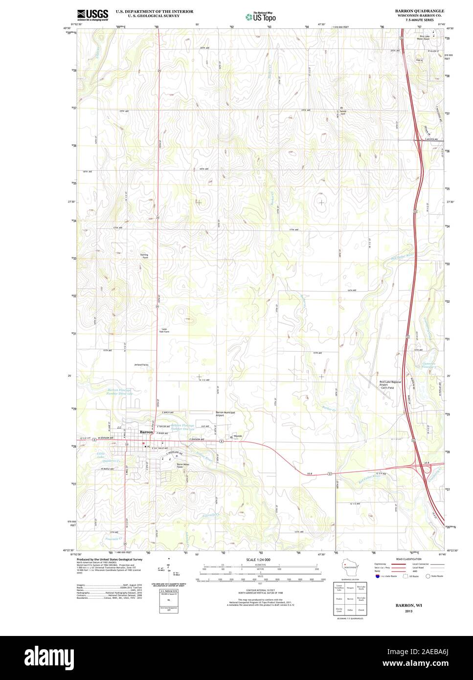 Map of barron hi-res stock photography and images - Alamy