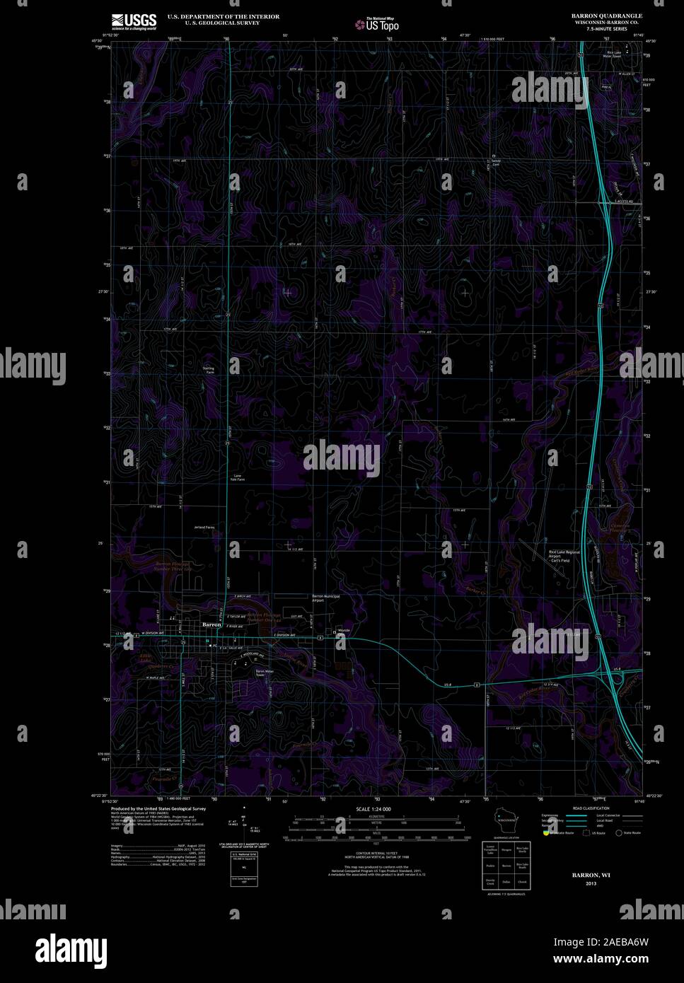 Map of barron hi-res stock photography and images - Alamy