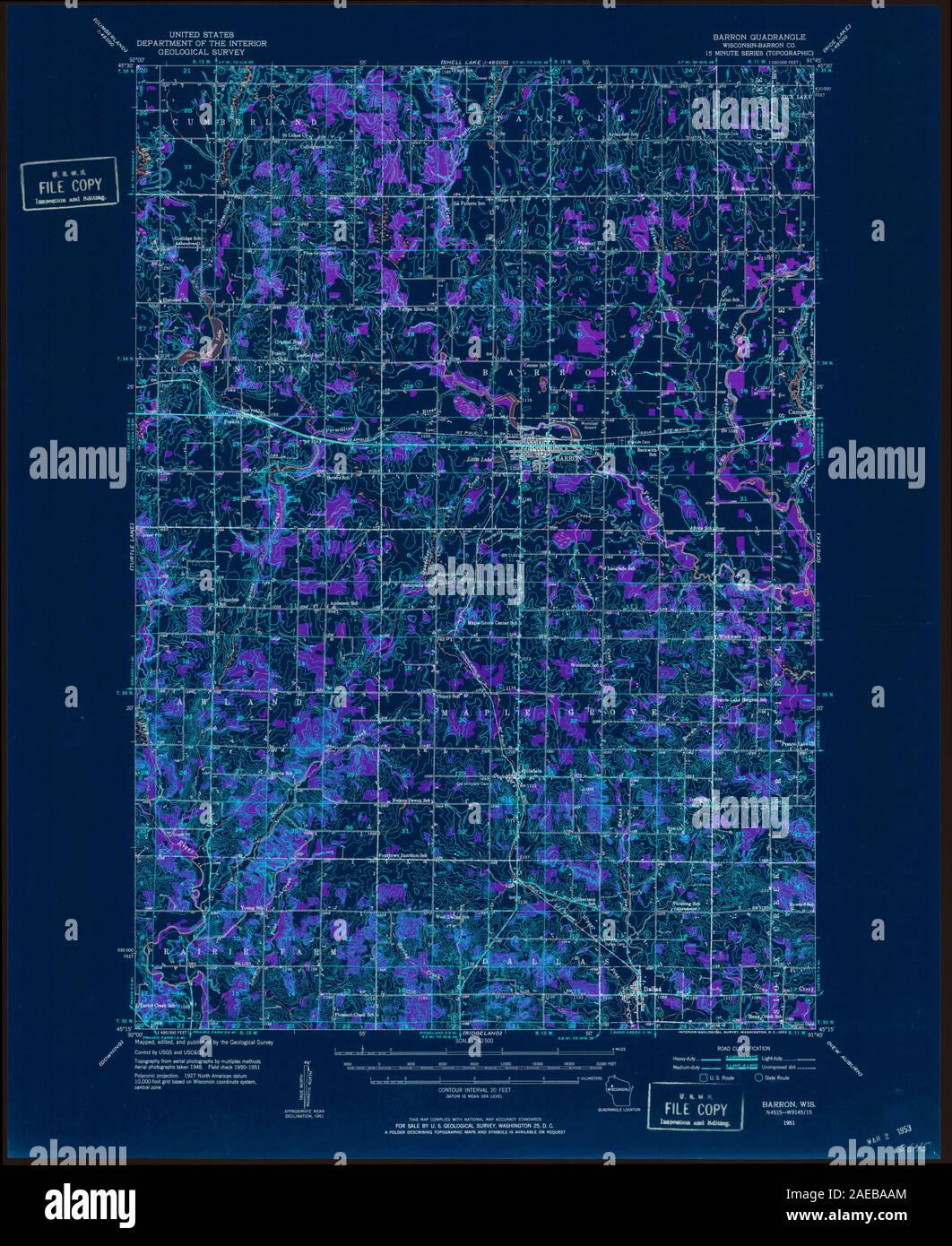 Map of barron hi-res stock photography and images - Alamy