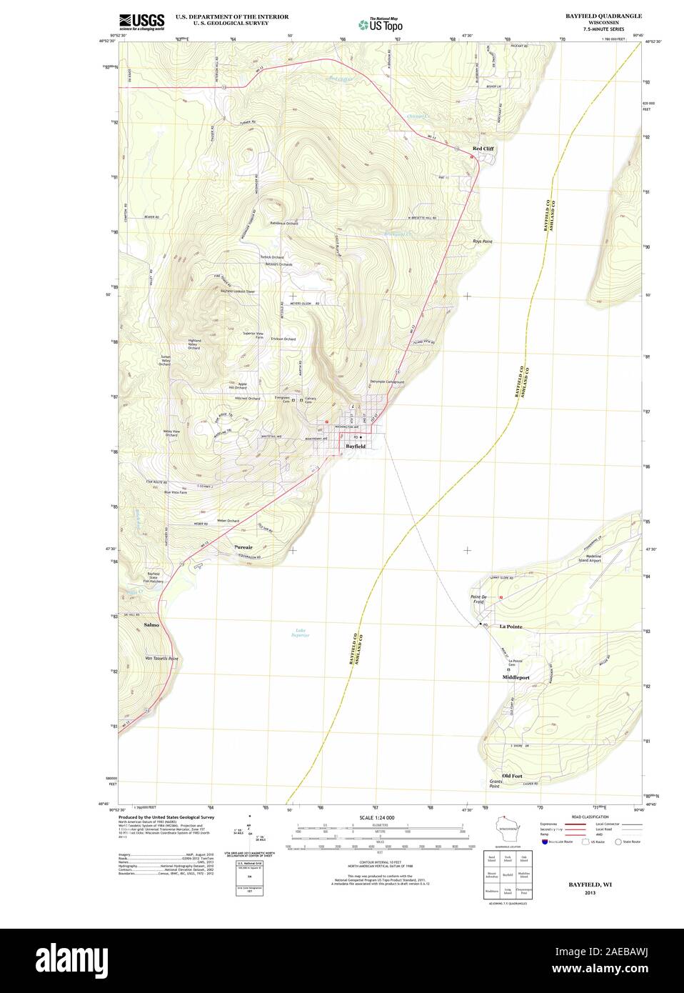 Map of bayfield hi-res stock photography and images - Alamy
