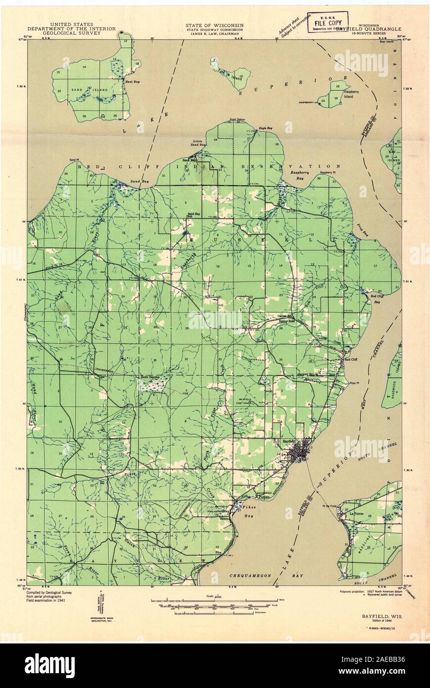 Map of bayfield hi-res stock photography and images - Alamy