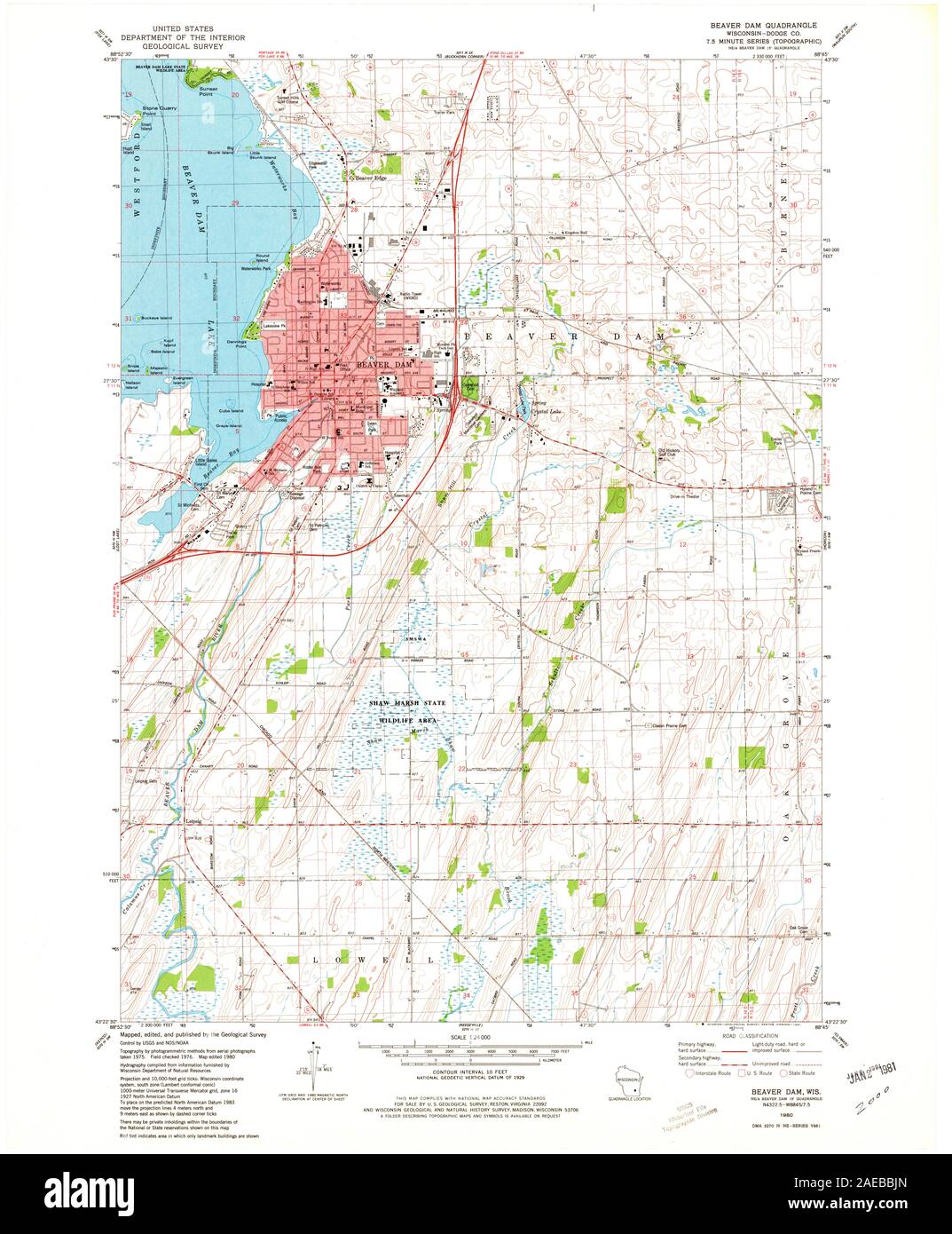 Map of beaver dam hi-res stock photography and images - Alamy