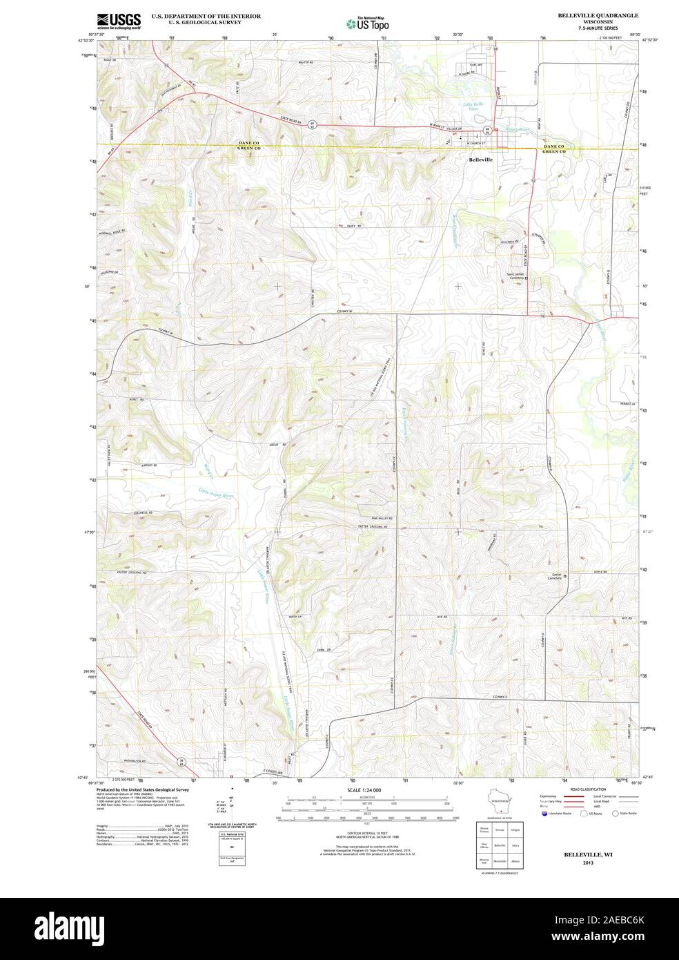 Belleville map Cut Out Stock Images & Pictures - Alamy