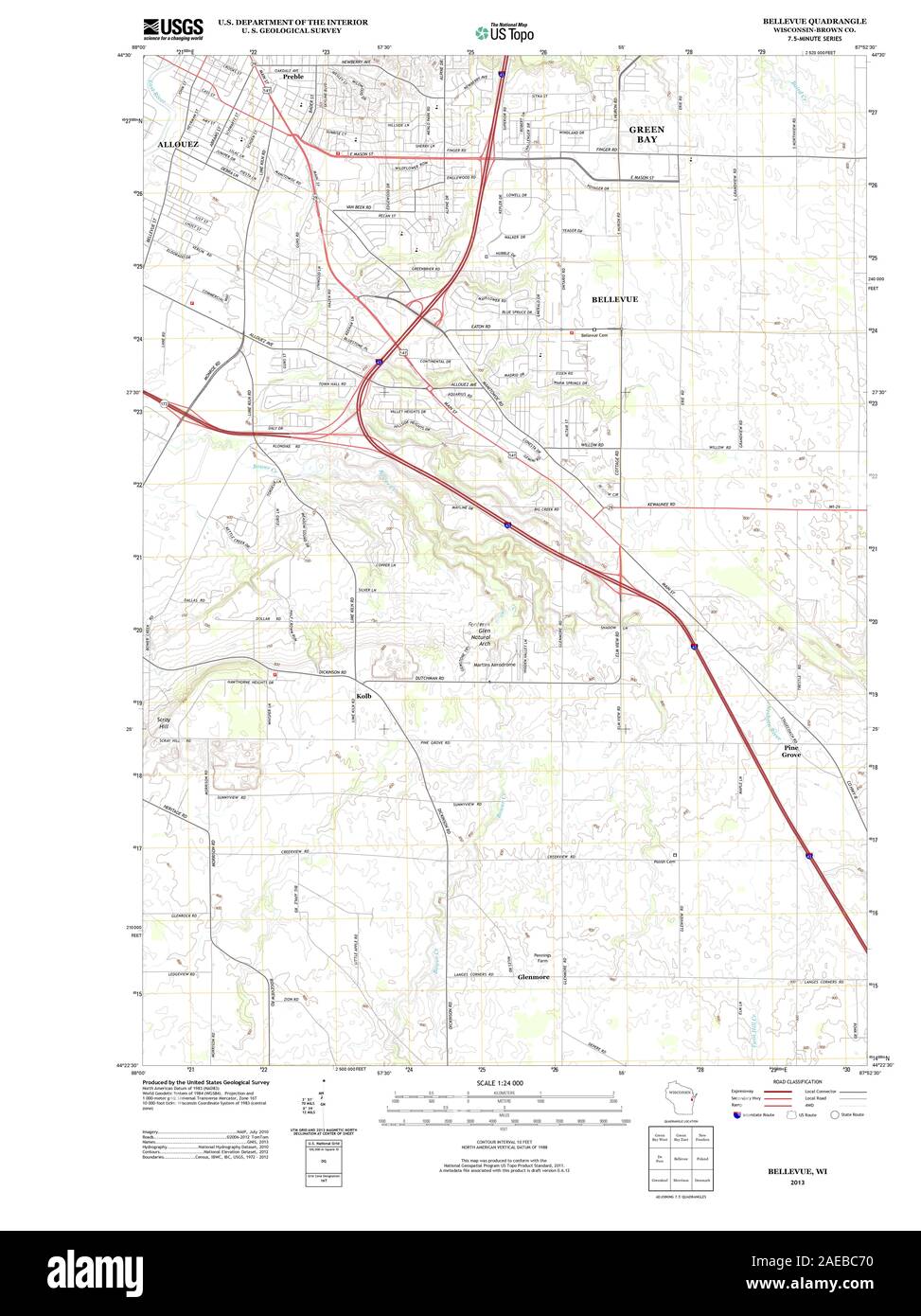Map of bellevue Cut Out Stock Images & Pictures - Alamy