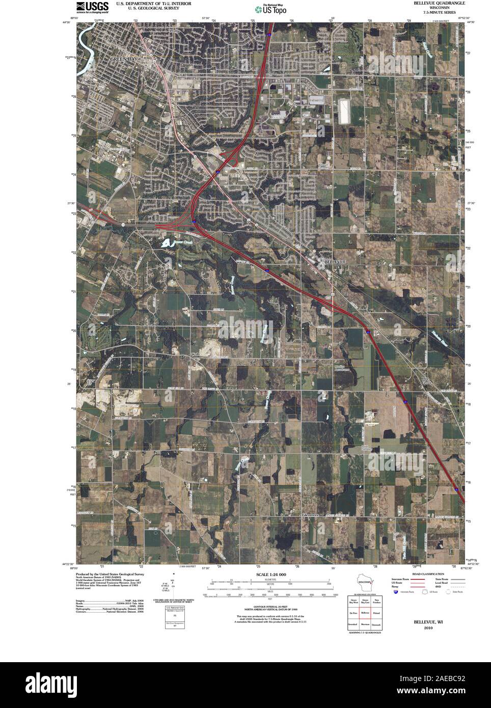 Bellevue map Cut Out Stock Images & Pictures - Alamy