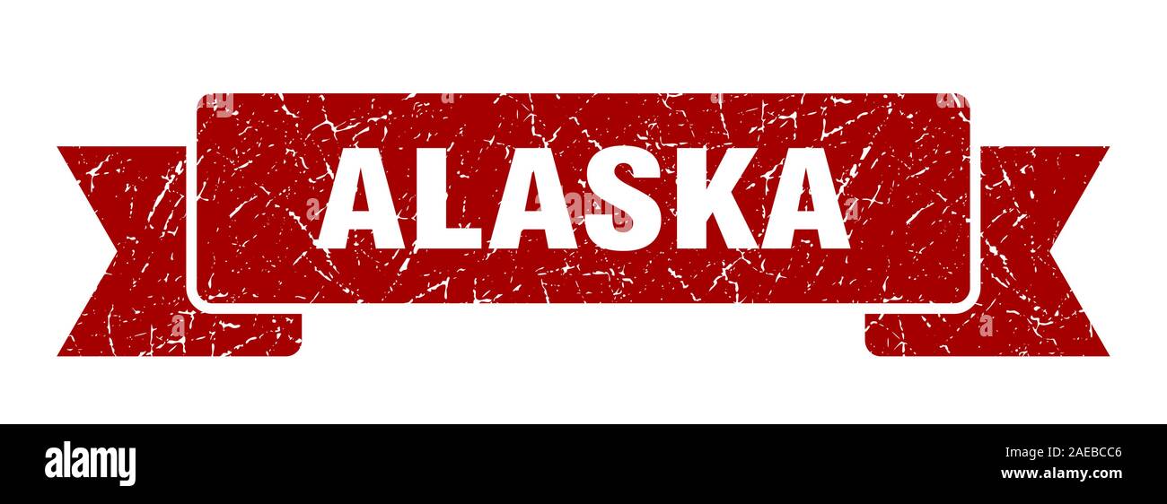 Alaska ribbon. Red Alaska grunge band sign Stock Vector Image & Art - Alamy