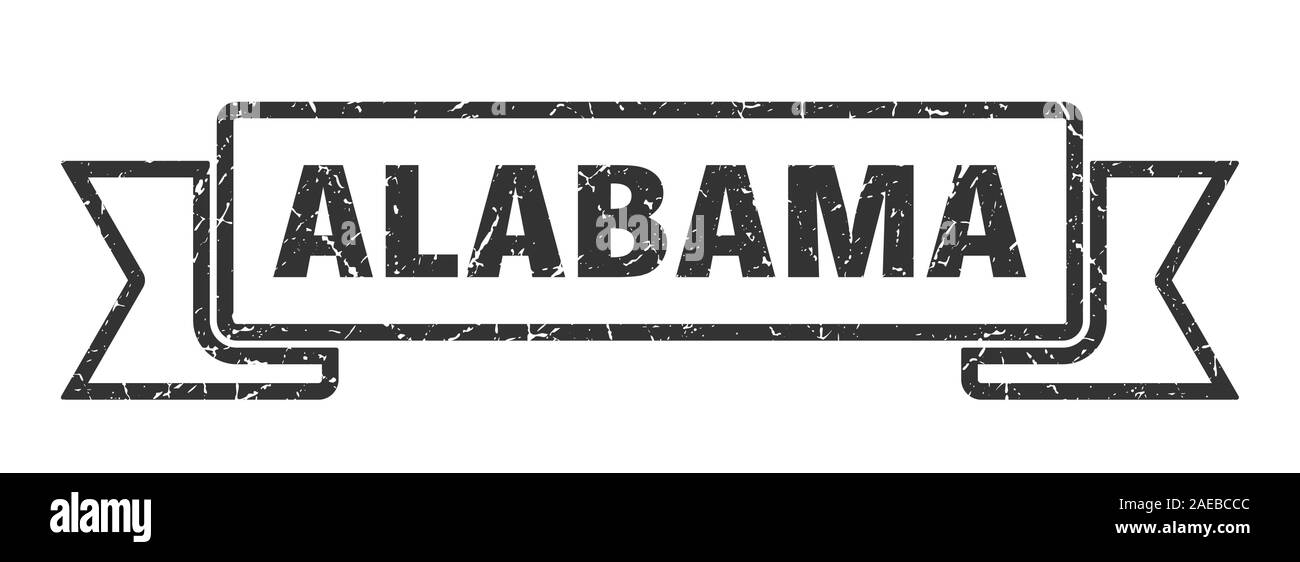 Alabama ribbon. Black Alabama grunge band sign Stock Vector Image & Art ...