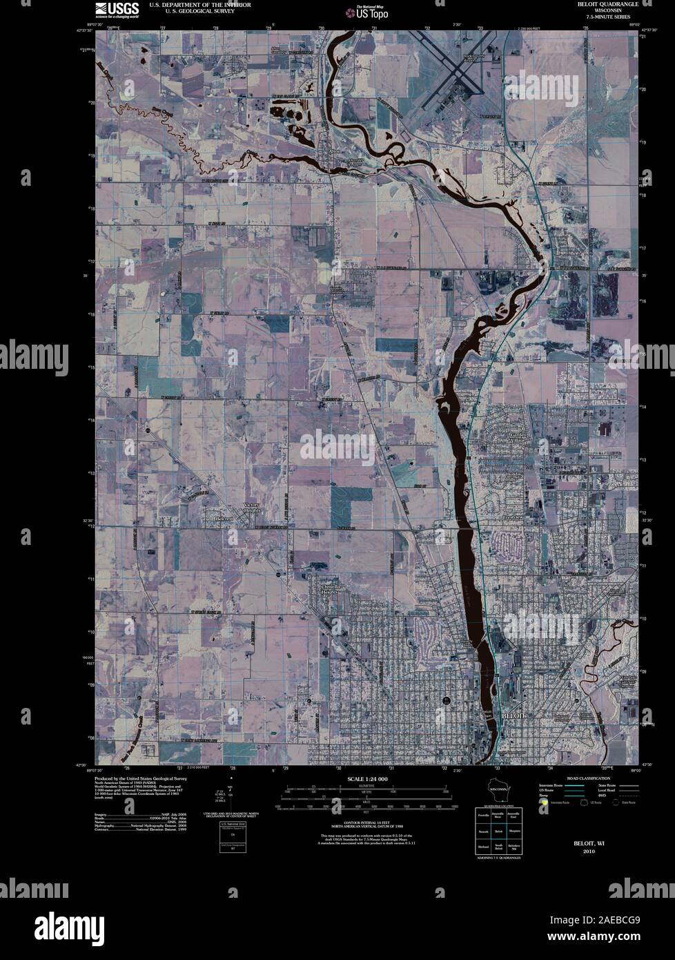 Map of beloit hi-res stock photography and images - Alamy