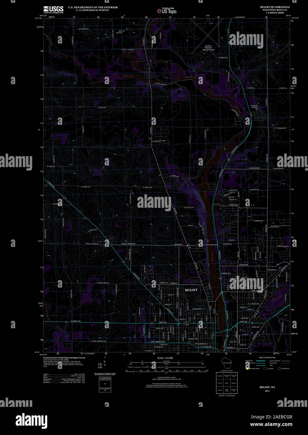 Map of beloit hi-res stock photography and images - Alamy