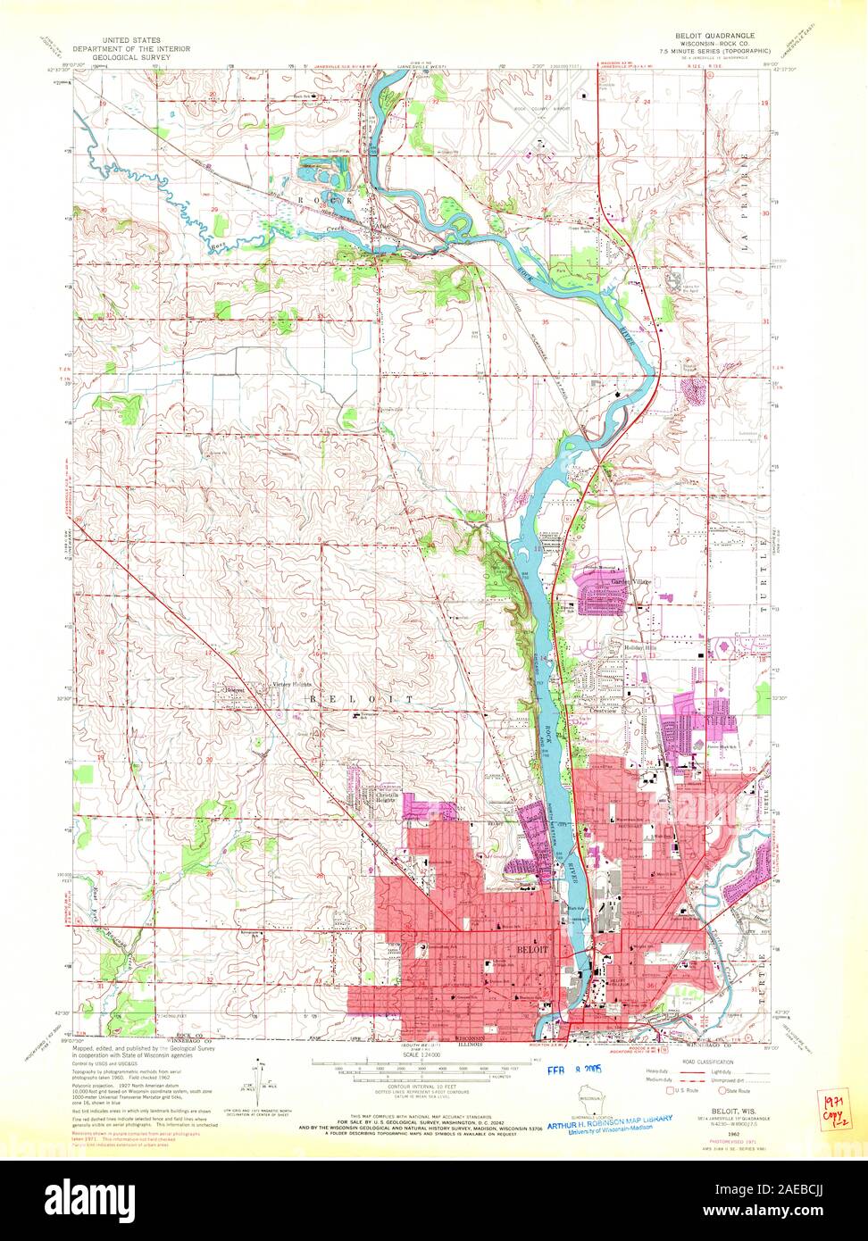 Map of beloit hi-res stock photography and images - Alamy