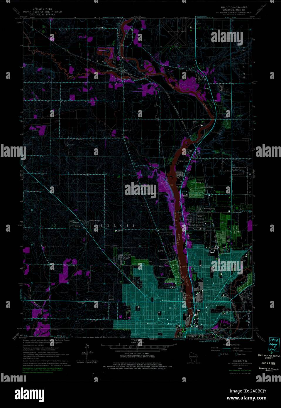 Map of beloit hi-res stock photography and images - Alamy