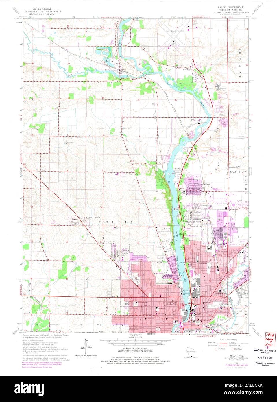 Map of beloit hi-res stock photography and images - Alamy