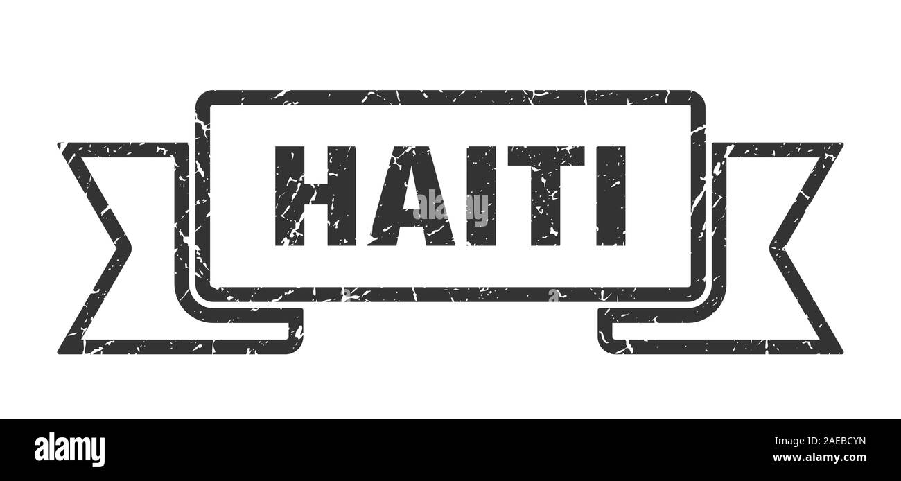 Haiti ribbon. Black Haiti grunge band sign Stock Vector Image & Art - Alamy