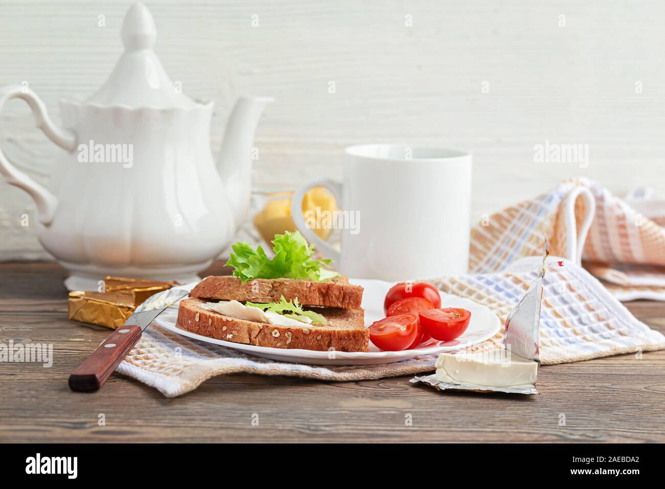 Traditional country breakfast toasts hi-res stock photography and ...