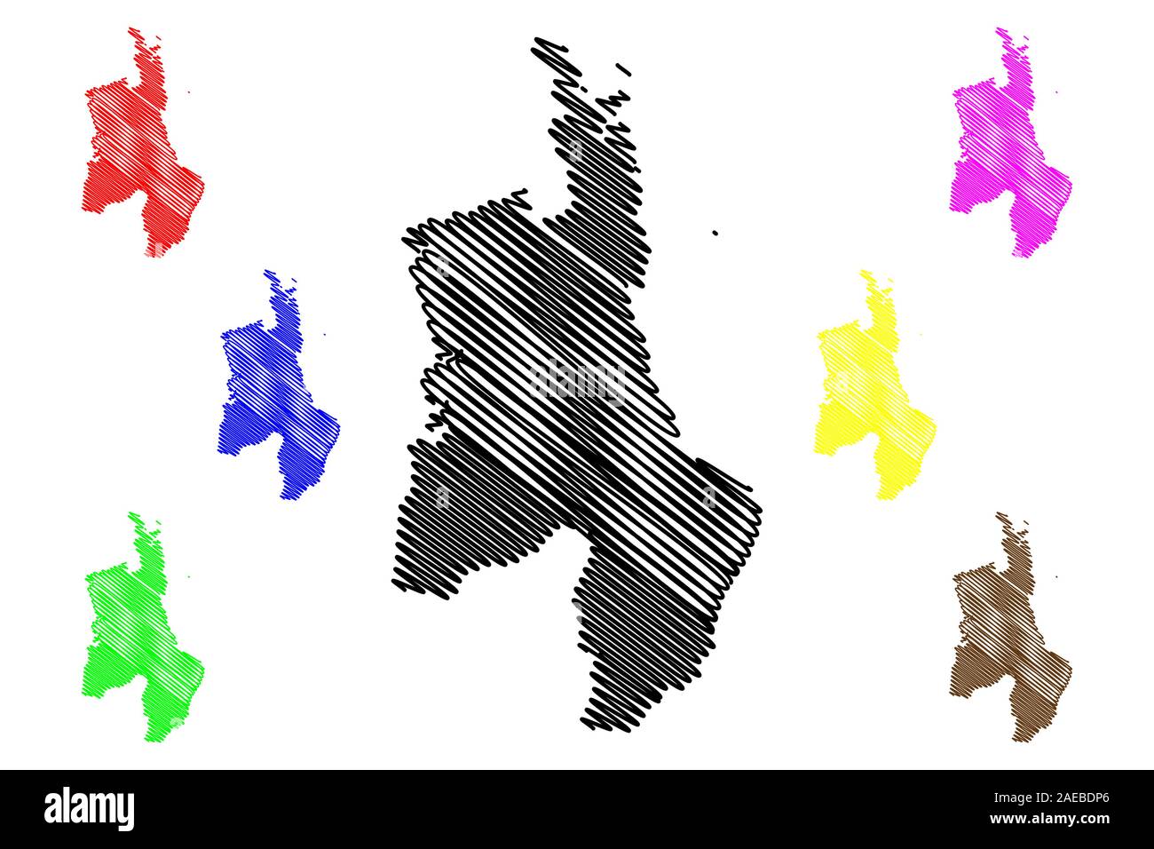 Waikato Region (Regions of New Zealand, North Island) map vector ...