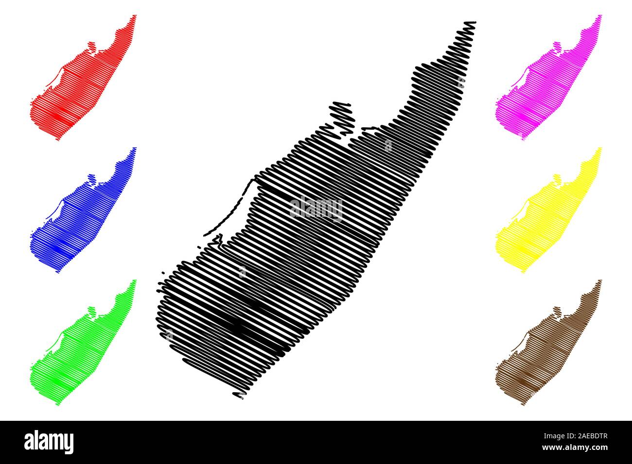 Nelson Region (Regions of New Zealand, South Island) map vector ...
