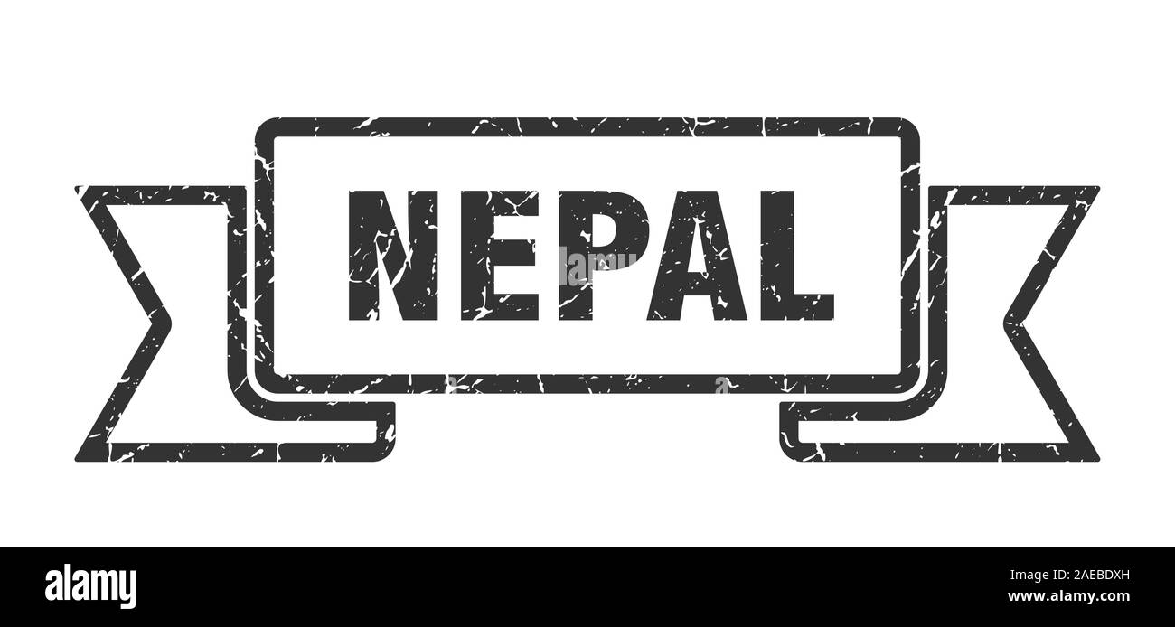 Nepal ribbon. Black Nepal grunge band sign Stock Vector Image & Art - Alamy
