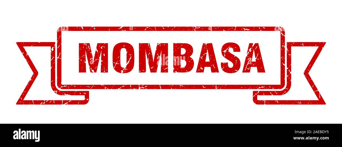 Mombasa ribbon. Red Mombasa grunge band sign Stock Vector Image & Art ...