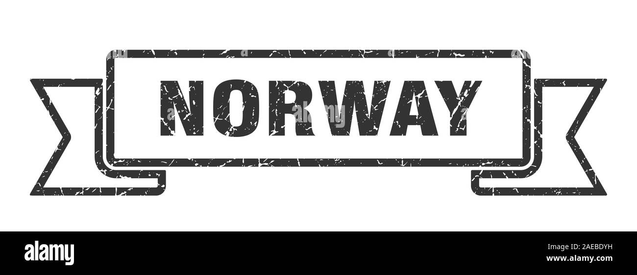Norway ribbon. Black Norway grunge band sign Stock Vector Image & Art ...