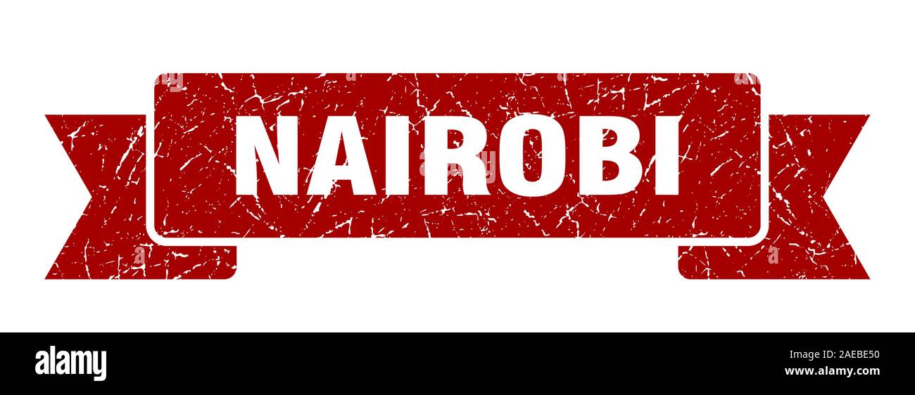 Nairobi ribbon. Red Nairobi grunge band sign Stock Vector Image & Art ...
