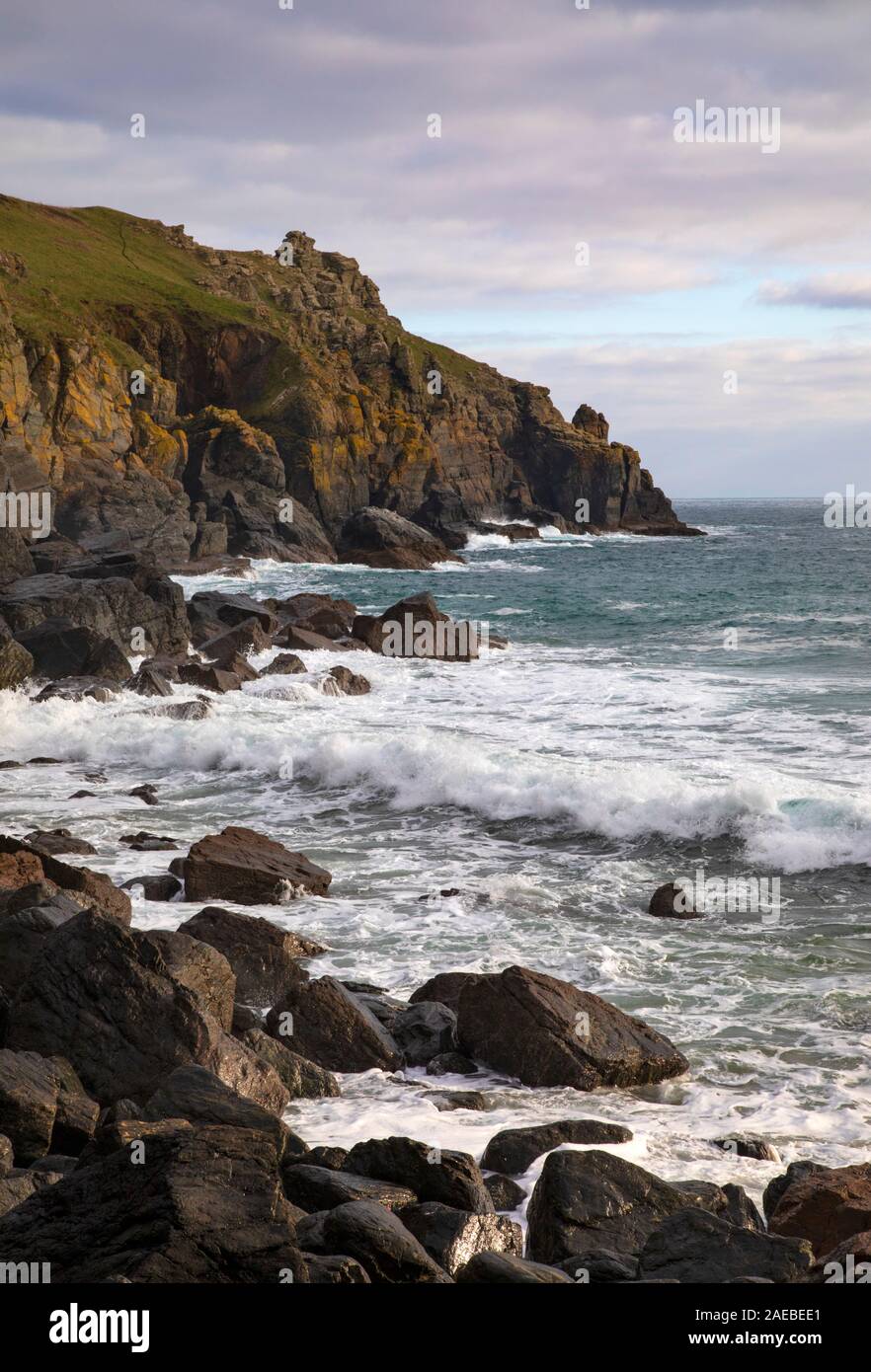 Housel Bay on the Lizard Coast of Cornwall Stock Photo - Alamy