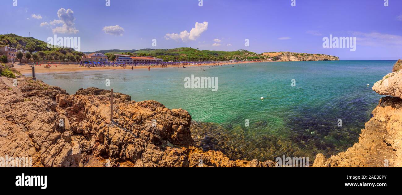 The most beautiful beaches of Apulia: Manaccora Bay, enclosed by two ...