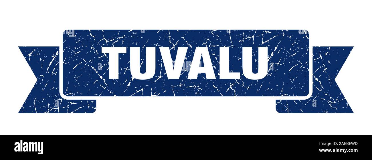 Tuvalu ribbon. Blue Tuvalu grunge band sign Stock Vector Image & Art ...