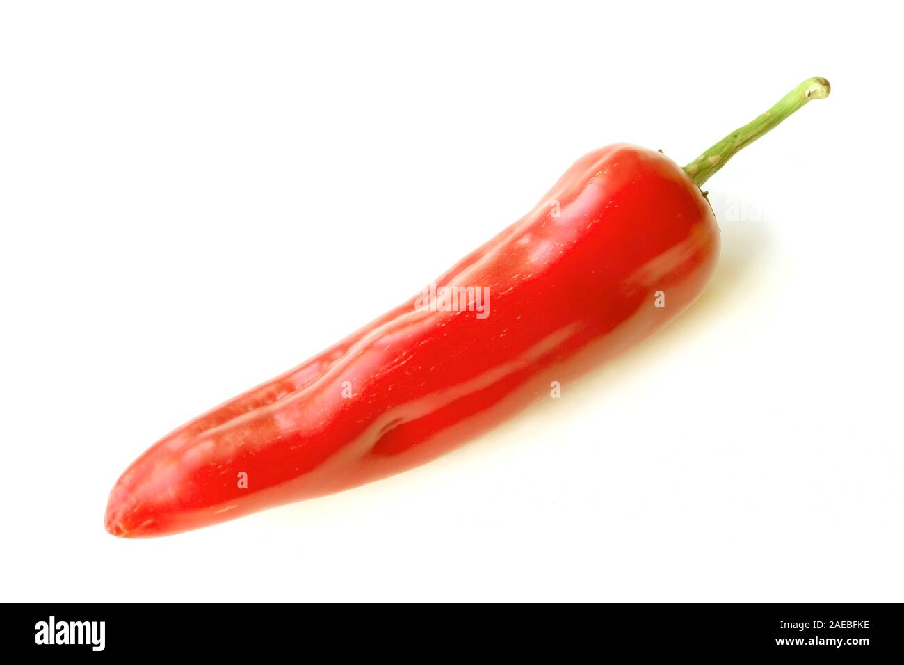 Fresh Ripe Red Georgia Flame Sweet Pepper Isolated on White Background ...