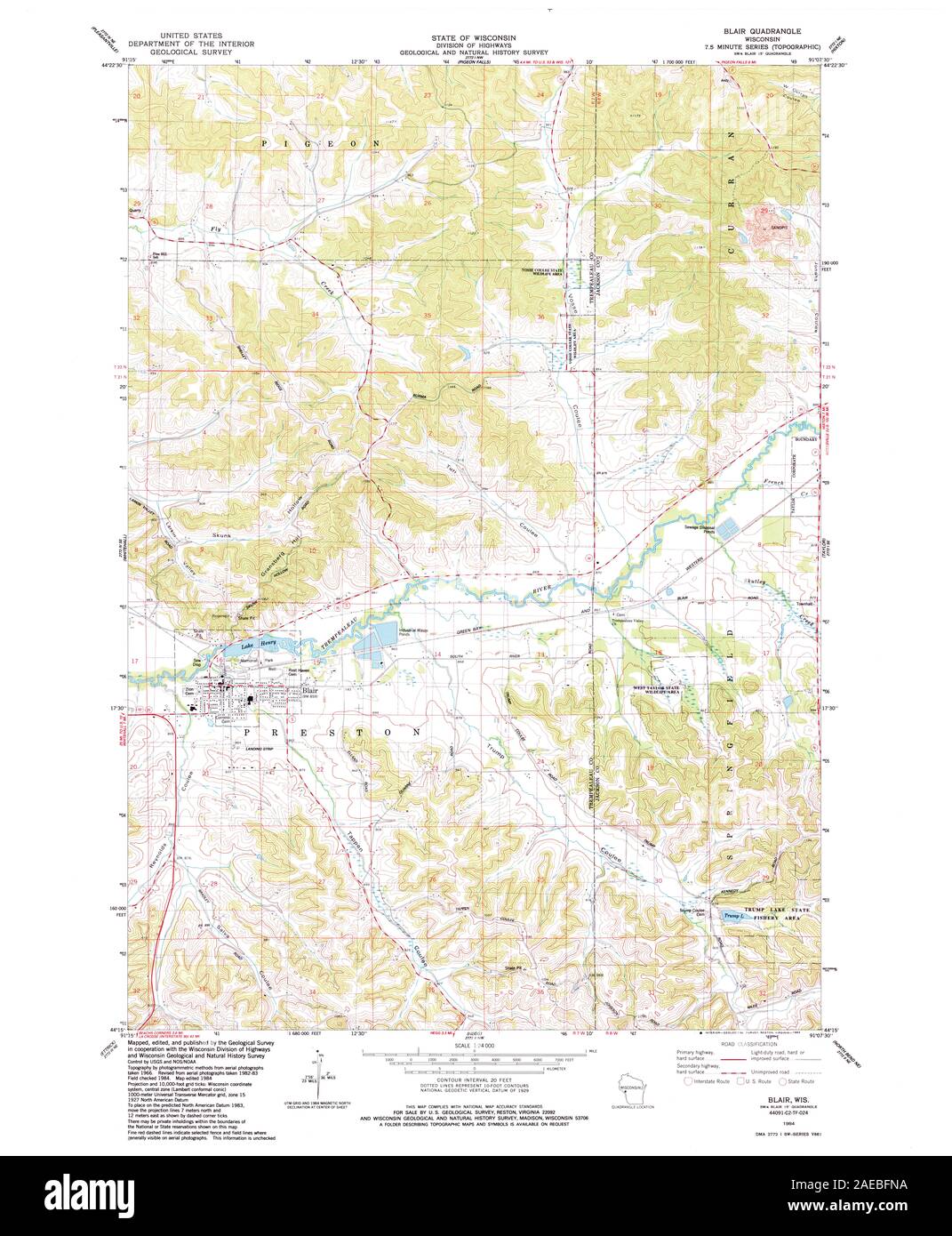 Map of blair Cut Out Stock Images & Pictures - Alamy