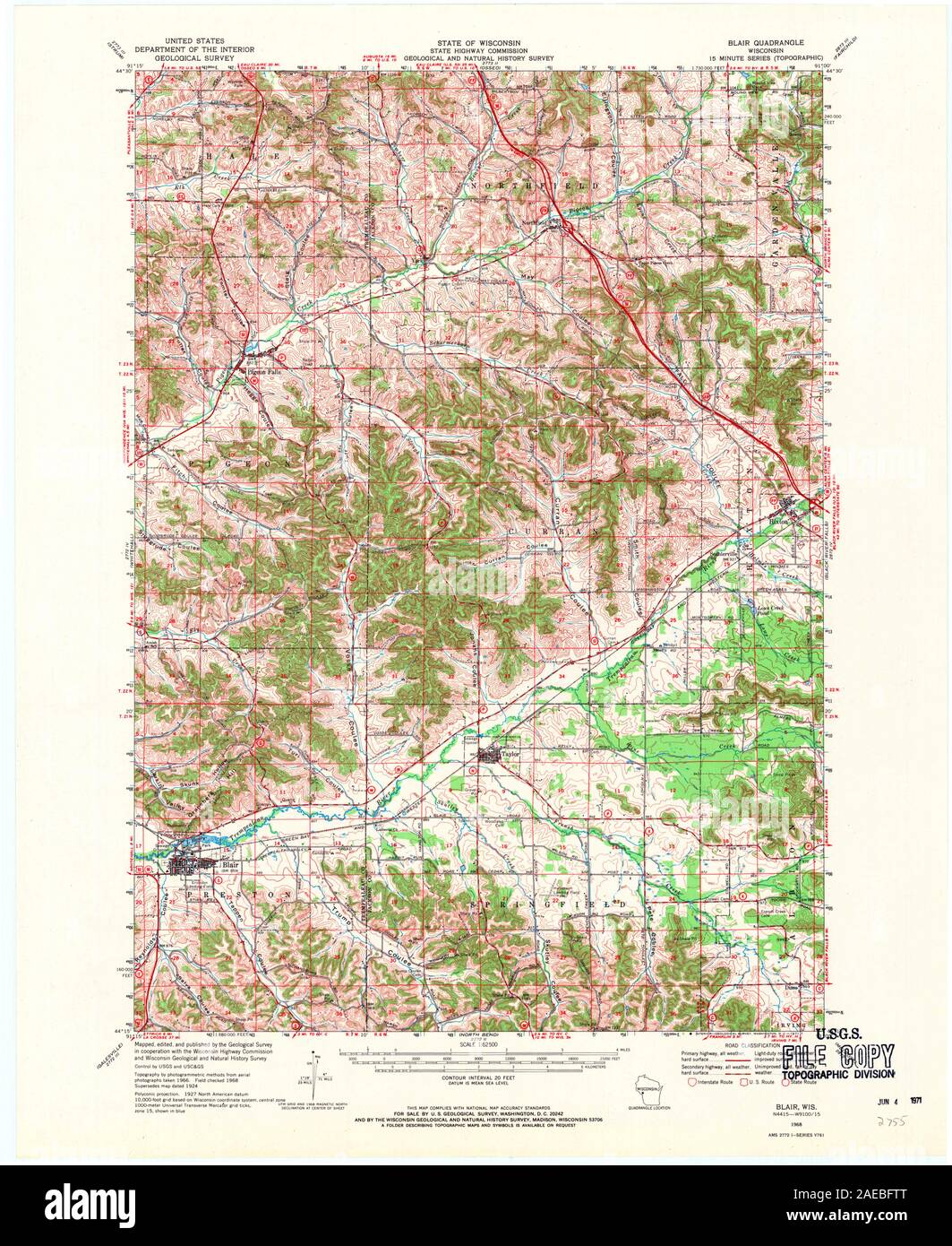 Map of blair Cut Out Stock Images & Pictures - Alamy