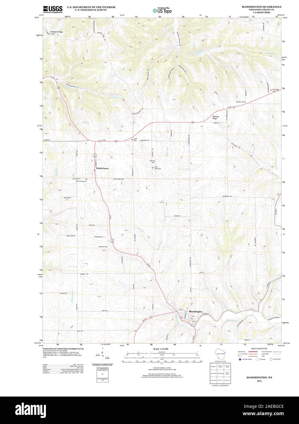 Map of bloomington Cut Out Stock Images & Pictures - Alamy