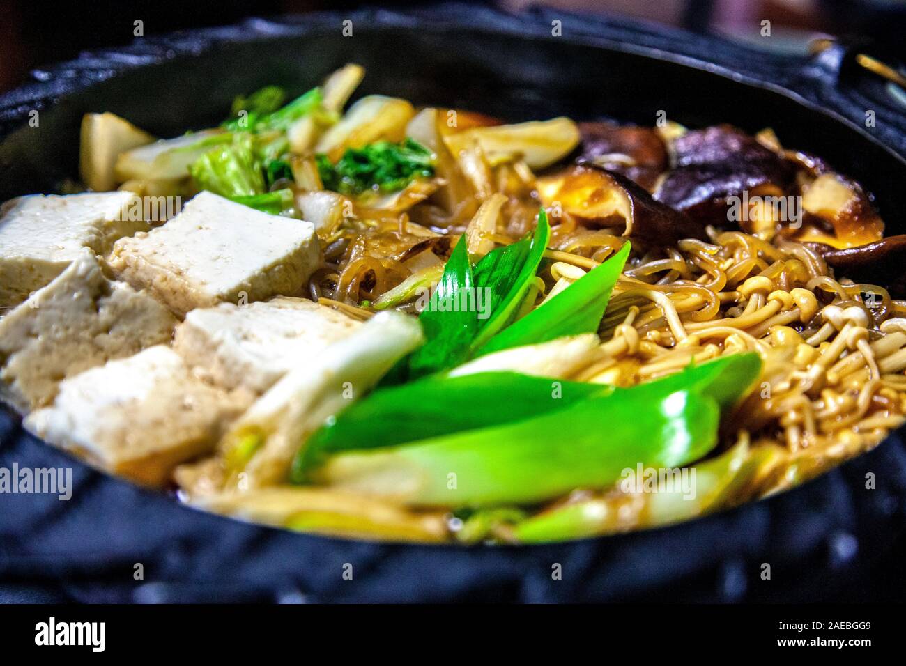 Close-up of traditional Japanese sukiyaki dish Stock Photo - Alamy