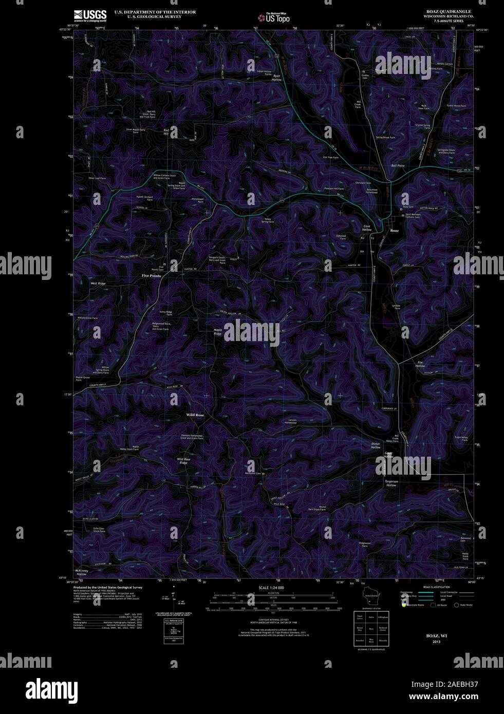 Map of boaz hi-res stock photography and images - Alamy