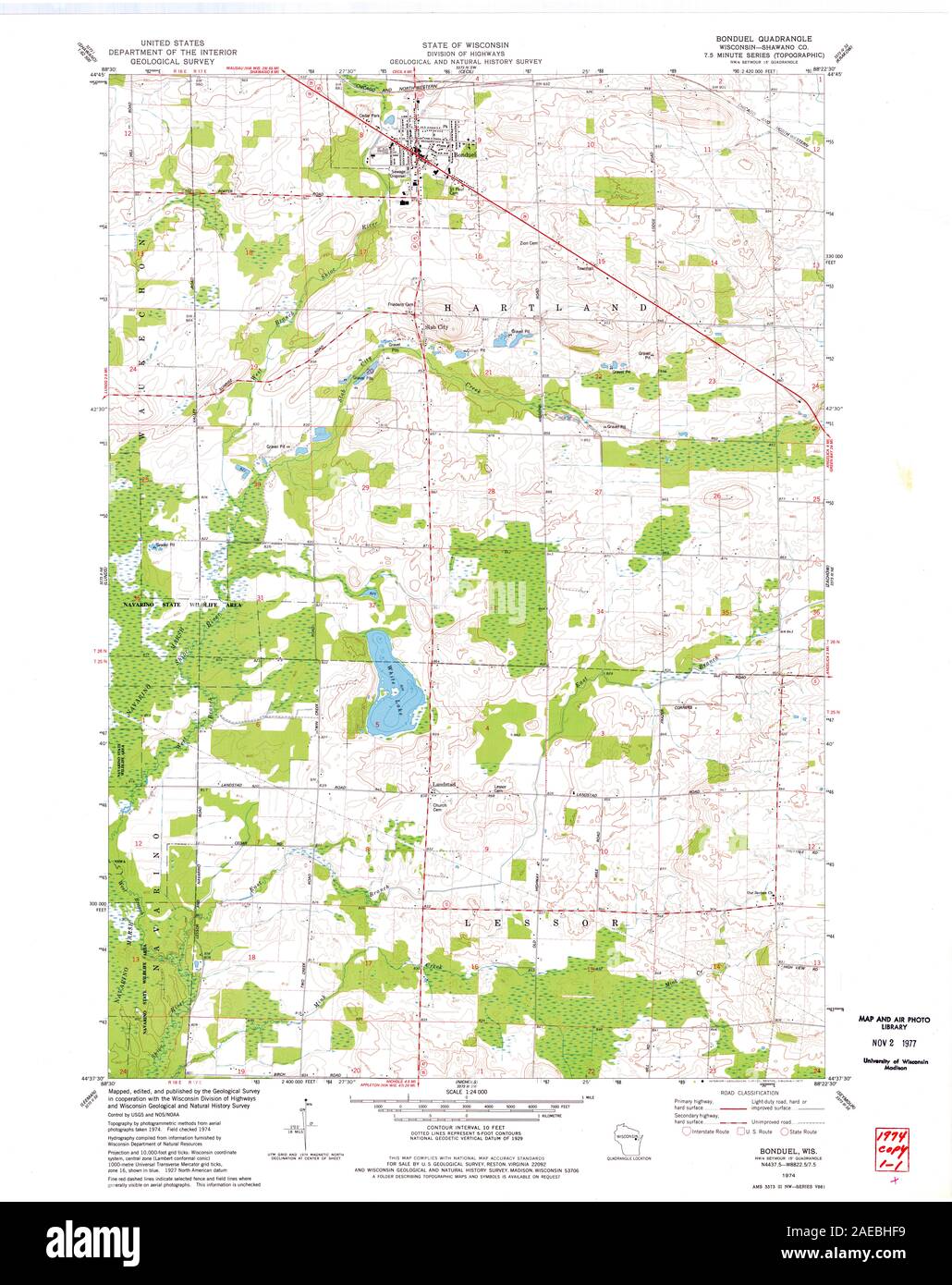 Map of bonduel hi-res stock photography and images - Alamy