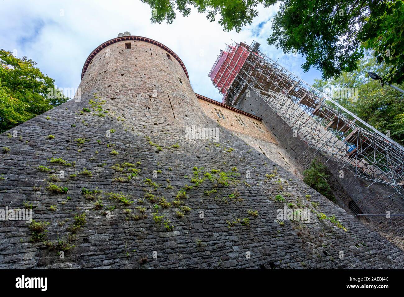 Maintenance and repair of the impressive stone walls and towers at the ...
