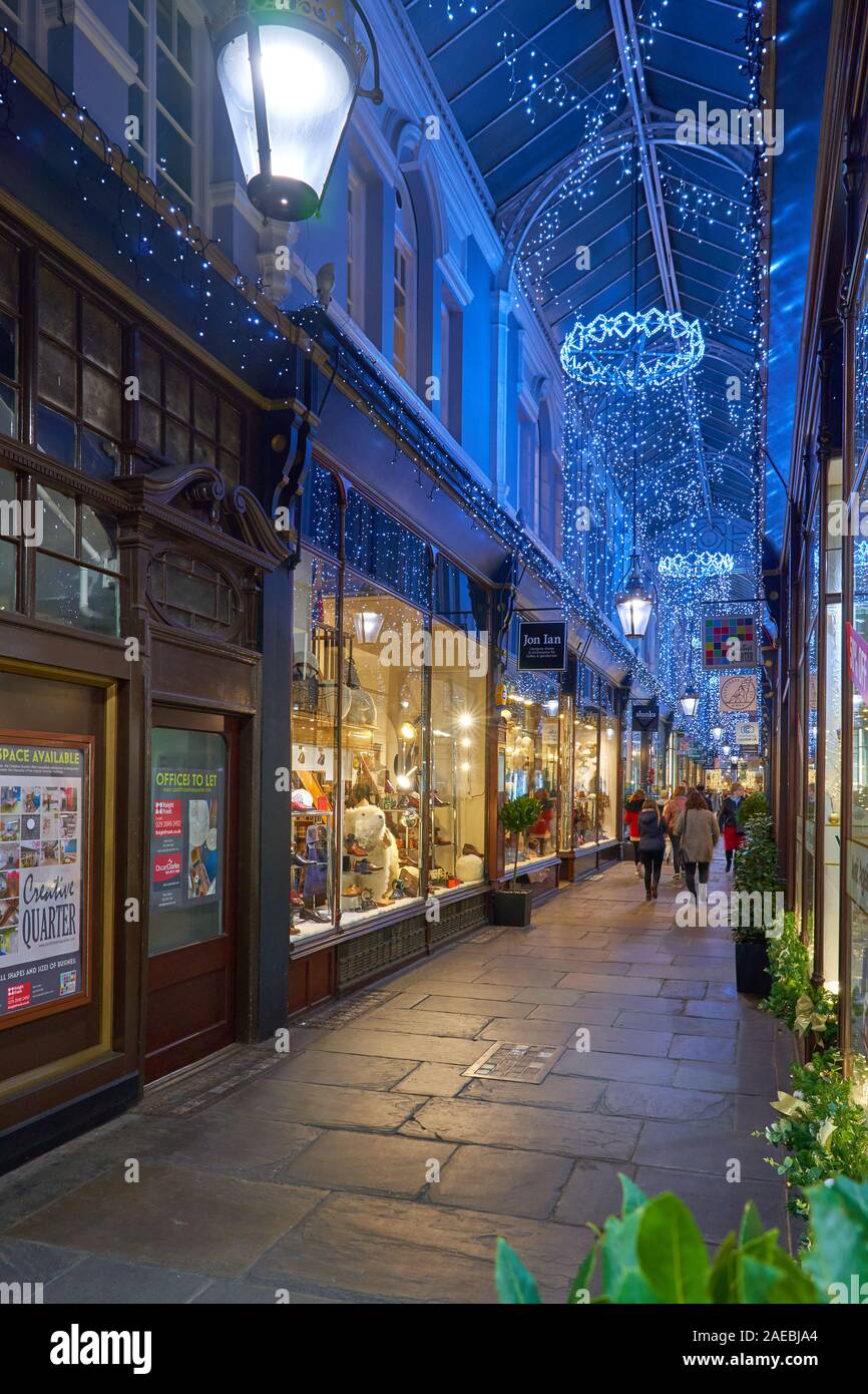 The Morgan Arcade, Cardiff, at Christmas Stock Photo - Alamy